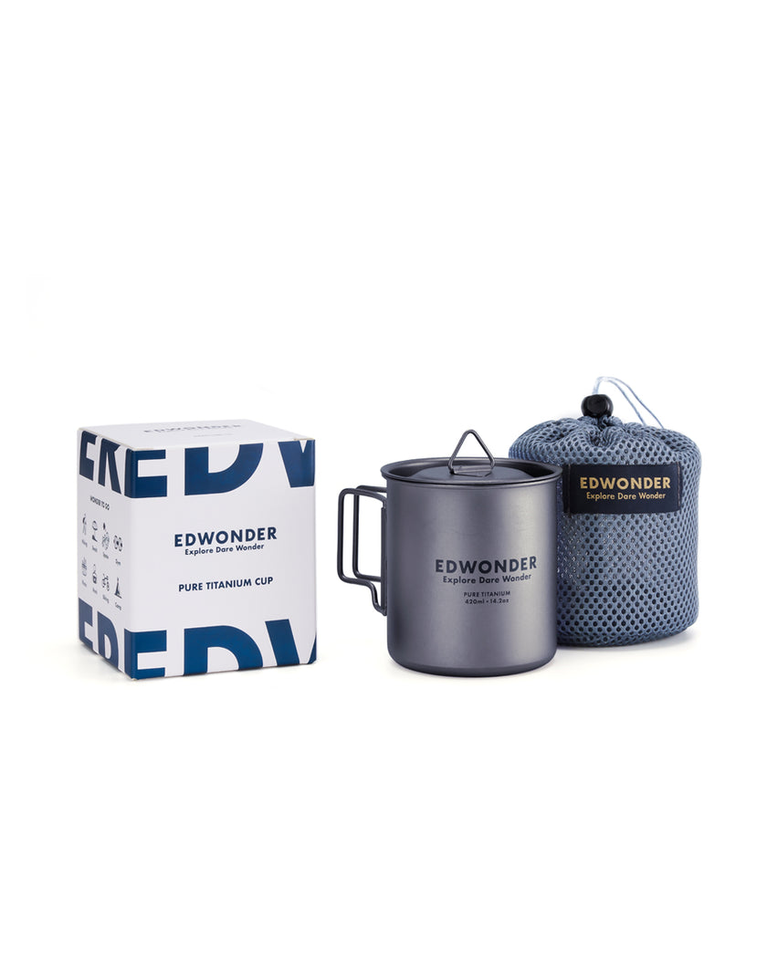 Pure Titanium Cup with Foldable handles